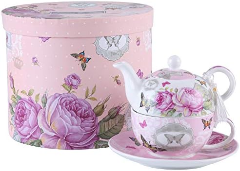 London Boutique Tea cup and Saucer set 4 Afternoon Tea Set Shabby Chic ...