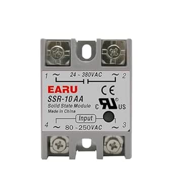SSR-25AA SSR-40AA SSR 10A 25A 40A Solid State Relay Module AC 80-250V Input AC 24-380V Output ...
