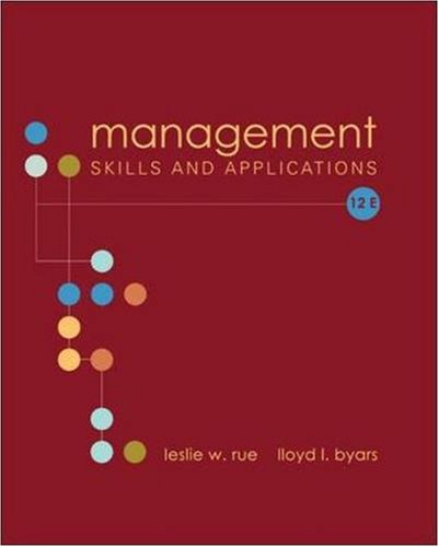 Management: Rue,Leslie, Byars,Lloyd: 9780073530147: Amazon.com: Books