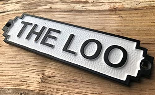 NOIR.DESIGN The Loo Sign Decorative Matt Black Toilet Door Sign Word 29 ...