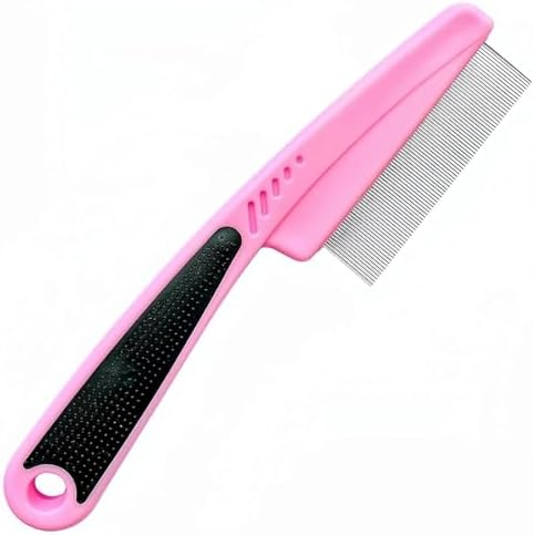 Amazon.com: JIANYI Flea Comb with Rubber Handle, Flea and Tick Comb for ...