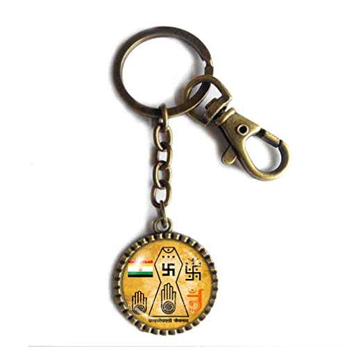 Amazon.com: Jainism Keychain Key Chain Car Key Ring Cute Keyring Jain ...