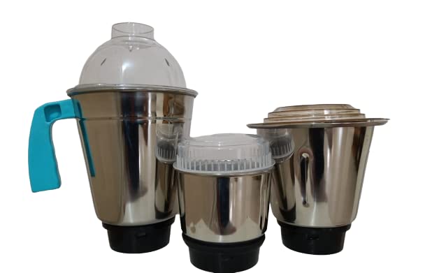 Buy Stainless Steel Mixer Jar - Set of 3 /Chutney /Dry Grinding jar and ...