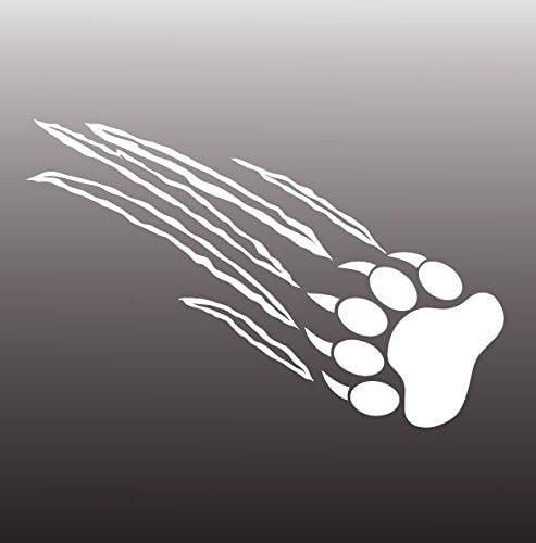 Amazon.com: BOLDERGRAPHX 2048 Bear Claw Ripping Decal White Vinyl ...
