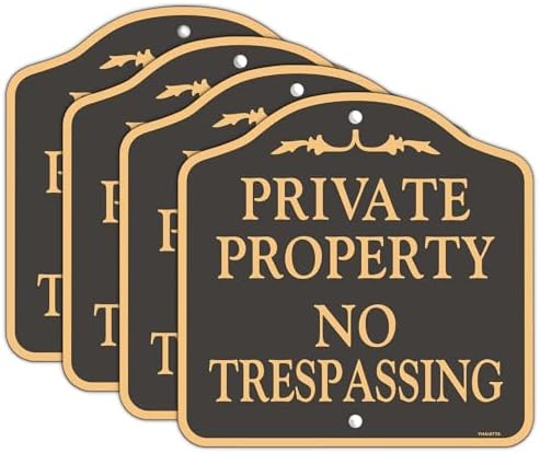 Amazon.com : YHAIATTA Large (2 Pack) No Trespassing Signs Private ...