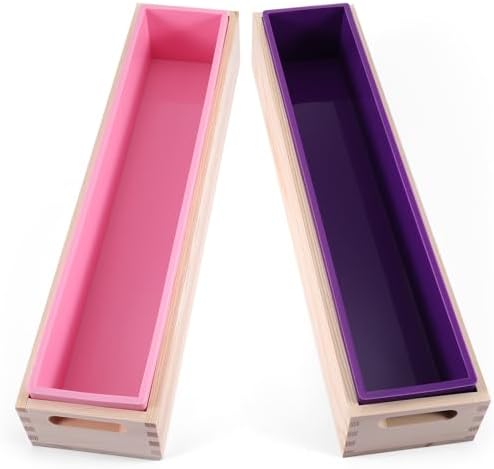 Amazon.com: Menkxi 2 Sets Flexible Rectangular Soap Silicone Mold with ...