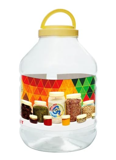 Buy Patel Enterprise Round Plastic Storage Container with Handle 6000ml ...
