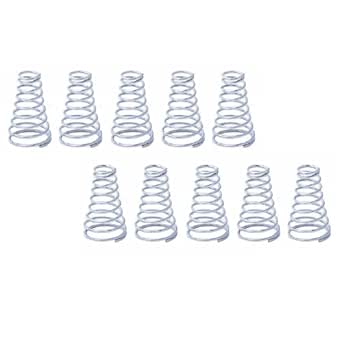 Cilky 10pcs Stainless Steel Coil Taper Compressed Spring, Small Tower ...