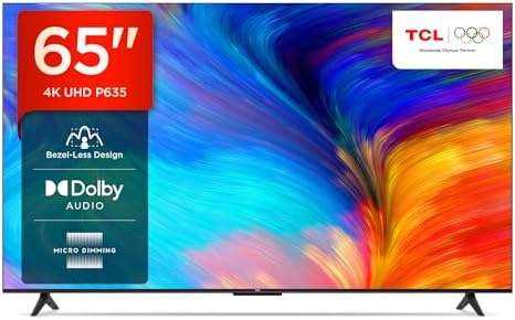 TCL 164 cm (65 inches) Bezel-Less Series 4K Ultra HD Smart LED Google TV 65P635 (Black) : Amazon ...