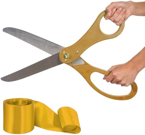 Amazon.com: Grand Opening Ceremony Kit– 20 Inch Giant Scissors Gold ...