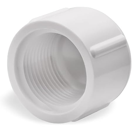 1 Inch FNPT Female Pipe Thread Plastic Pipe End Cap - 1" PVC Threaded ...