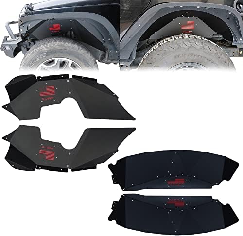 Amazon.com: Ronghui JK Steel A Pair of Front and Rear Fender Liners ...