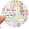 Amazon.com: Aesthetic Preppy Stickers 100PCS Pastel Inspirational ...