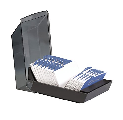 Rolodex 67011 Rolodex Covered Business Card File, 500 2-1/4x4 Cards, 24 ...
