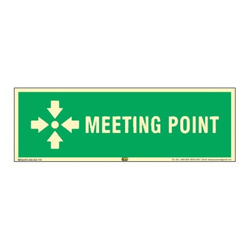 Mr. Safe - Meeting Point Sign Premium Quality Autoglow Sticker : Amazon.in