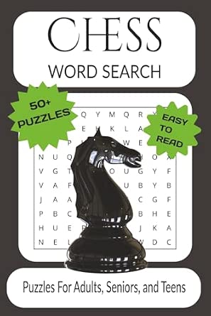 Chess Word Search Puzzle Book: Word Searches With Easy to Read Print ...