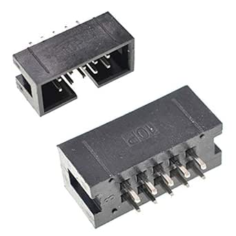 Oiyagai 50-Pack 10-Pin IDC Box Headers, 2.54mm Pitch JTAG Connector ...