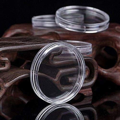 SLB® 100X 38mm Coin Display Cases Capsules Holder Clear Round Storage ...