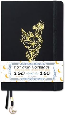 BUKE Dotted Notebook - Cotton Fabric Hardcover - 160gsm Thick Bamboo ...