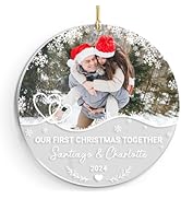 Amazon.com: Personalized Bumps First Christmas Acrylic Ornaments ...