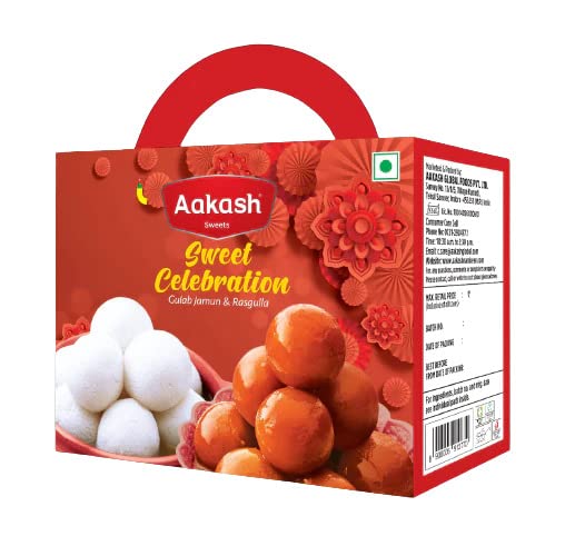 Aakash Sweet Celebration Combo - Gulab Jamun & Rasgulla 500g Each ...