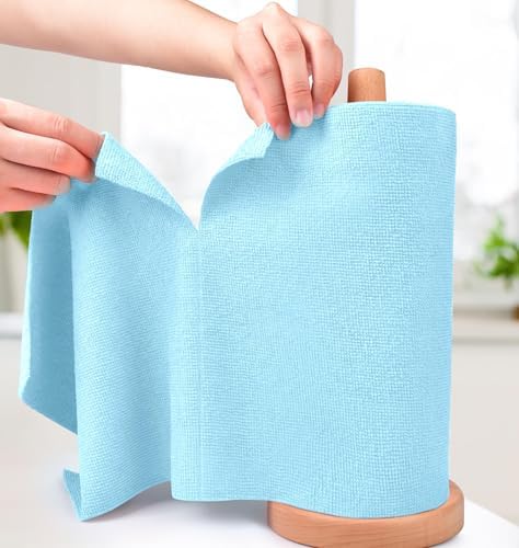 Amazon.com: KitchLife Microfiber Cleaning Cloth Roll - Tear-Away Towels ...