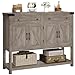 Amazon.com - HOSTACK Buffet Sideboard Cabinet with Storage, 47.2" Modern Farmhouse Coffee Bar ...