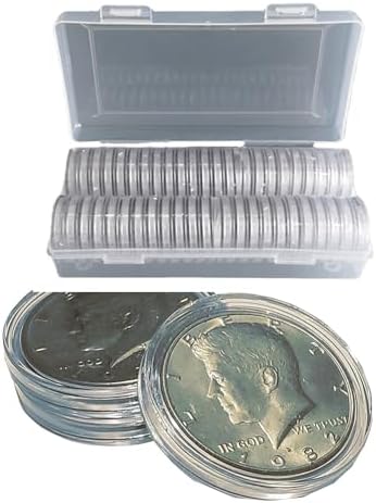 Amazon.com : 40mm (50pcs) Silver Dollar Coin Box, Silver Eagle Coin ...