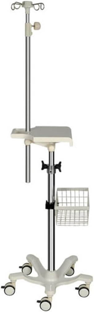 HUNTFF Medical IV Poles 4 Hooks 5 Feet with Storage Basket and 5 ...