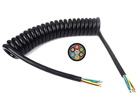 Spiral Signal Cable Copper 7 Core Wire (SP-7CORE) : Amazon.in: Home ...