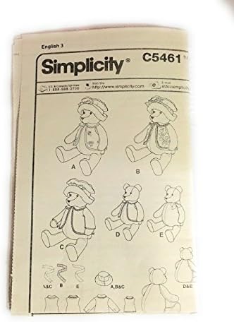 Amazon.com: Simplicity Sewing Pattern C 5461 - Rare Bear Bears with ...
