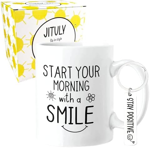 Amazon.com: 1 X Smiley Happy Face 14 oz Stoneware Coffee Mug/Cup : Home ...