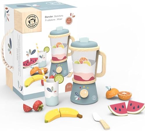 Amazon.com: SPEEDY MONKEY Smoothie Maker Blender Set - FSC Wooden Food ...