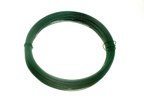 6 Of Green Plastic Coated Garden Fence Wire 1.2 Mm X 0.75 Mm X 30 ...