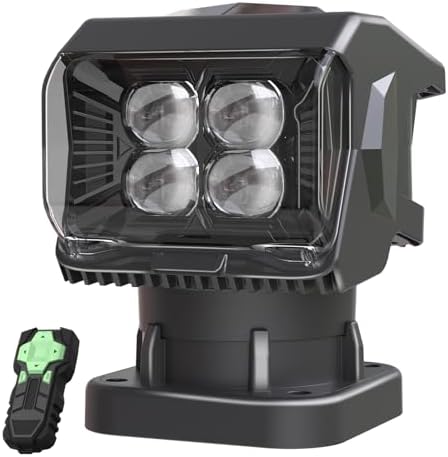 Amazon.com: Remote Control LED Spotlight for Trucks Searchlight 50W ...