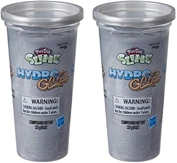 Amazon.com: Play-Doh Slime HydroGlitz Silver-Colored Liquid Metal ...