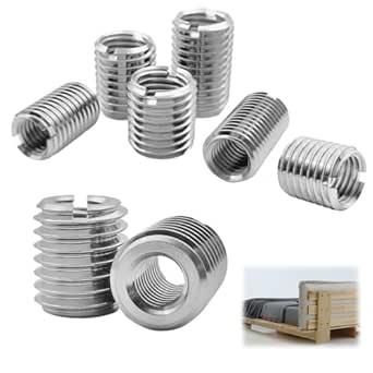 12pcs Stainless Steel Thread Adapters M12 to M10 x 15mm Reducer Inserts ...