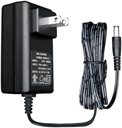Amazon.com: 12V 1A Power Supply Adapter,100V~240V AC to DC Plug 5.5 x 2 ...