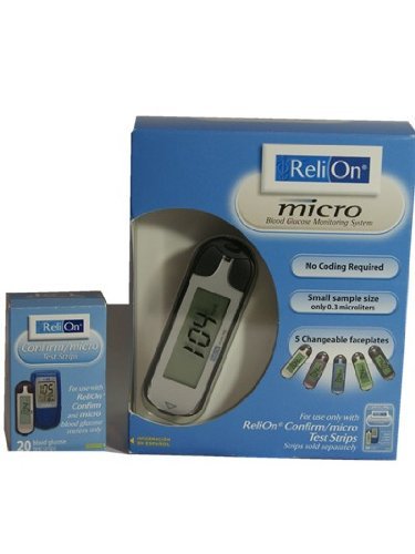 Blood Glucose Monitoring System Micro Free 20 blood glucose test strips ...