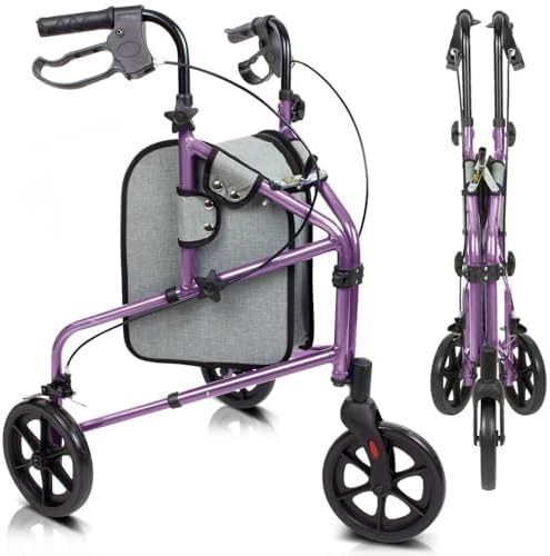 Amazon.com: Vive Mobility 3 Wheel Walker - Three Wheeled Rollator for ...