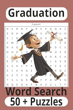 Graduation Word Search Puzzle Book: Word search with Easy to Read Print ...