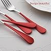 Amazon.com: Onlycooker Red Dinner Fork, 18/0 Red handle Stainless Steel ...