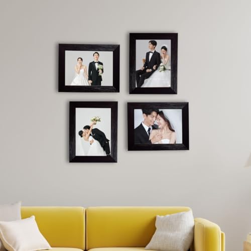 ARCANE DECOR™️ Photo Frames for Wall Decoration - (Black), 4 Piece ...