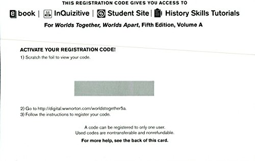 InQuizitive Student Registration Access Code for Worlds Together ...