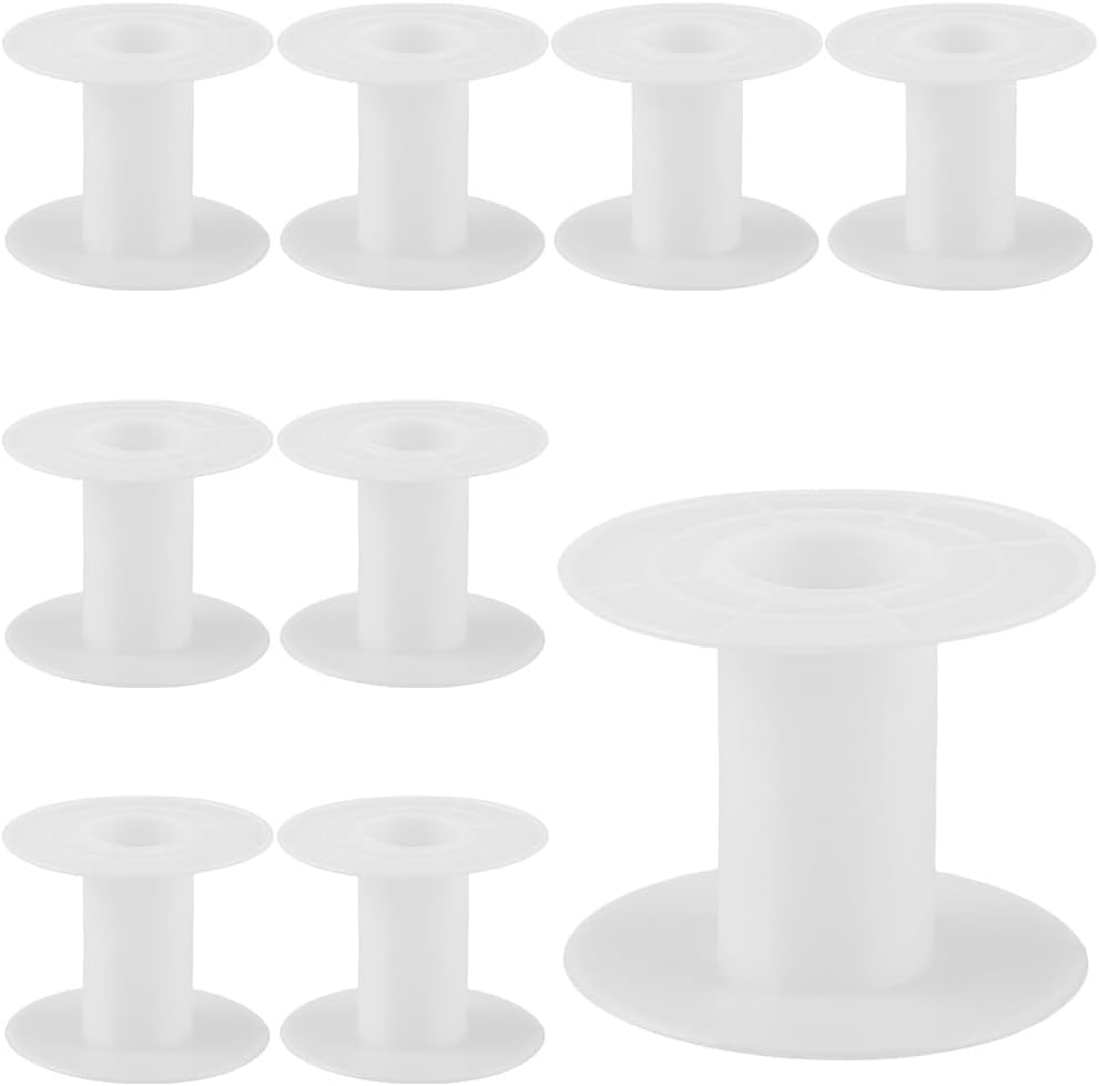 Amazon.com: SUNNYCLUE 15Pcs 55 x 46mm Empty Spool Ribbon Plastic Spool ...