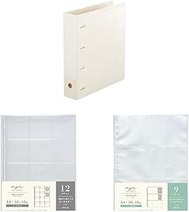 Amazon.co.jp: Lihit Lab myfa Pushing Activity, 4 Hole Ring, Collection File, Wide A4, Milky ...