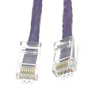 CableWholesale 25 Foot Cat6 Purple Ethernet Patch Cable, Bootless ...
