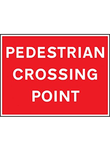 Caledonia Signs 66471Q Pedestrian Crossing Point Sign, Aluminium, 600 ...