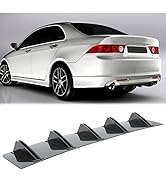 Amazon.com: JMTBNO Carbon Fiber Universal Rear Bumper Lip Diffuser Car ...