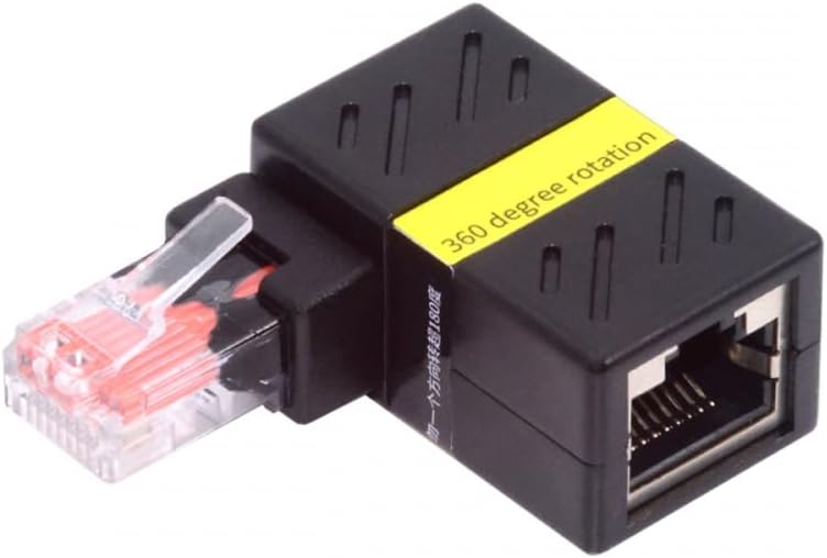 Amazon.com: CY Adapter CAT6 UTP Male to Female 360 Degree Angled ...